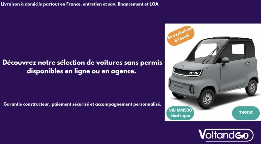 Voitures Sans Permis Électriques | VoltandGo